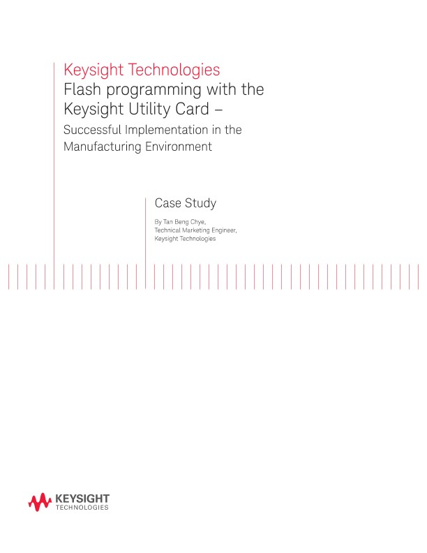 Flash Programming with the Keysight Utility Card PDF Asset Page | Keysight